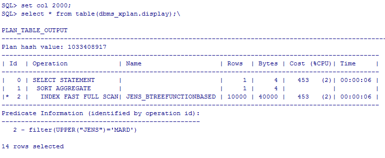 ایندکس های FUNCTION BASED – Oracle Database