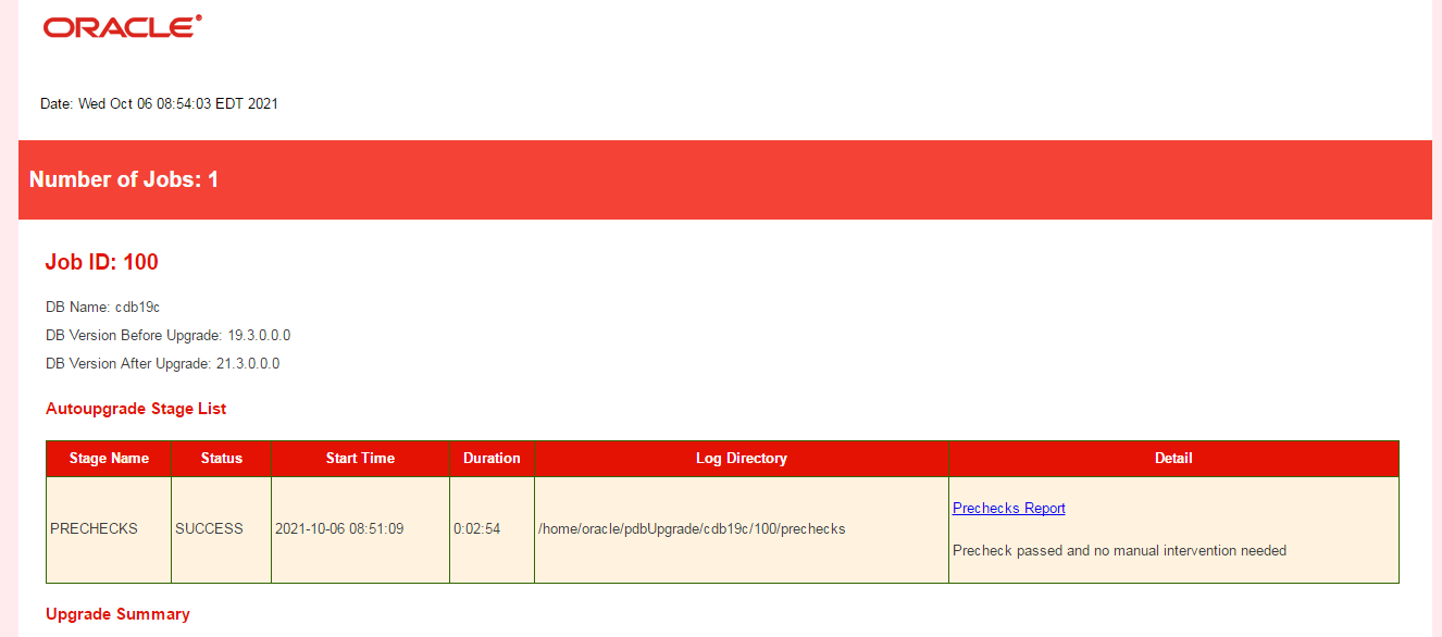 ارتقا PDB به اوراکل 21c از طریق ابزار AutoUpgrade – Oracle Database