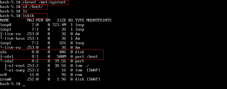 اوراکل لینوکس 9 – بازسازی کرنل بعد از اجرای دستور */rm -rf /boot – Oracle Database